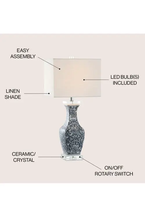 JONATHAN Y May 28" Ceramic/crystal Led Table Lamp