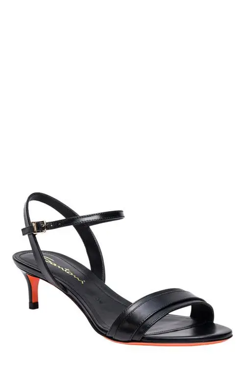 Santoni Mid-heel Sandal - Black