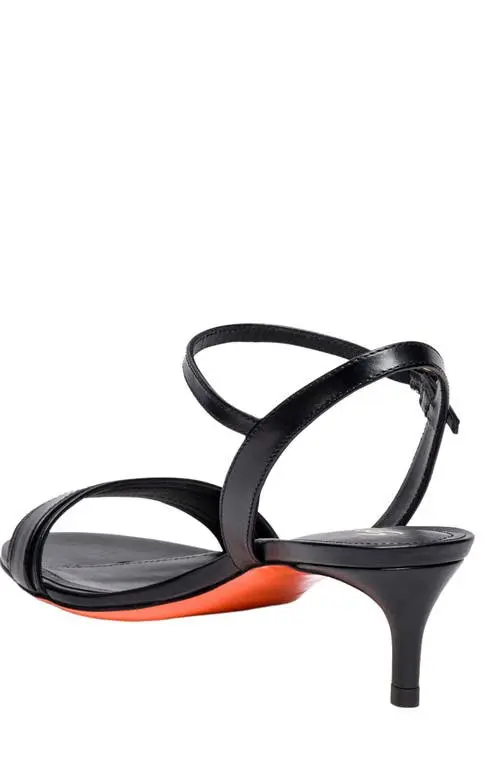 Santoni Mid-heel Sandal - Black