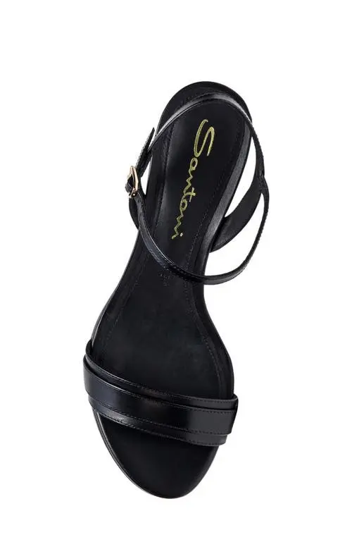 Santoni Mid-heel Sandal - Black
