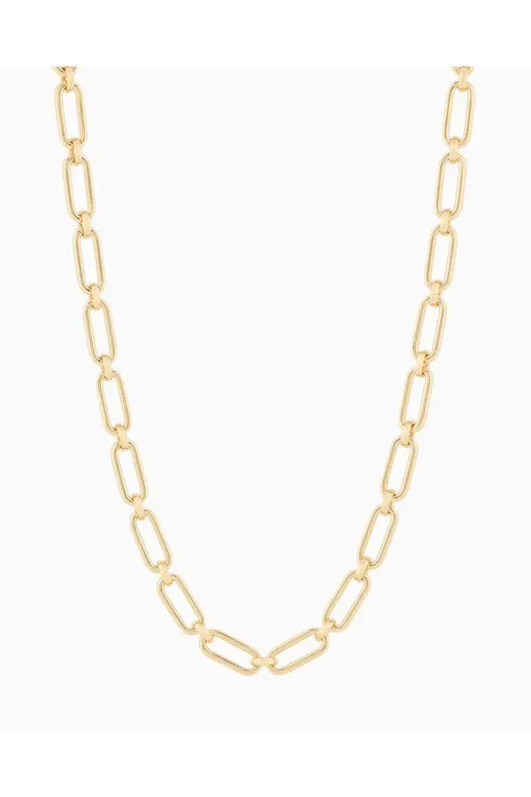 Emporio Armani Gold-tone Chain Necklace - Red
