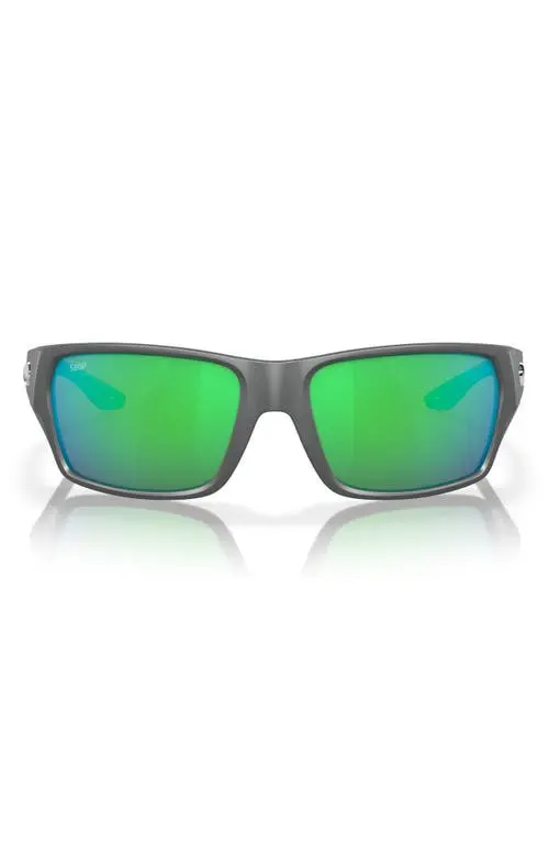 COSTA DEL MAR Tailfin 60mm Polarized Sunglasses - Matte Gray/green Mirror 580p