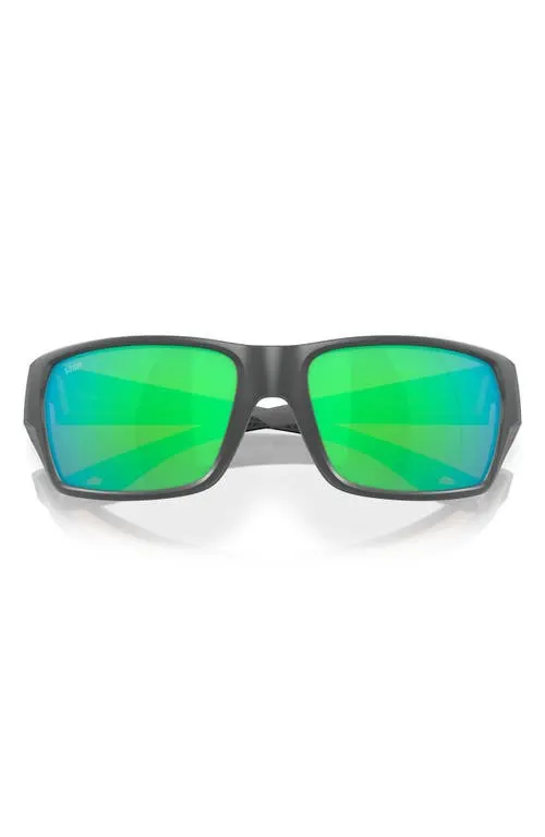COSTA DEL MAR Tailfin 60mm Polarized Sunglasses - Matte Gray/green Mirror 580p