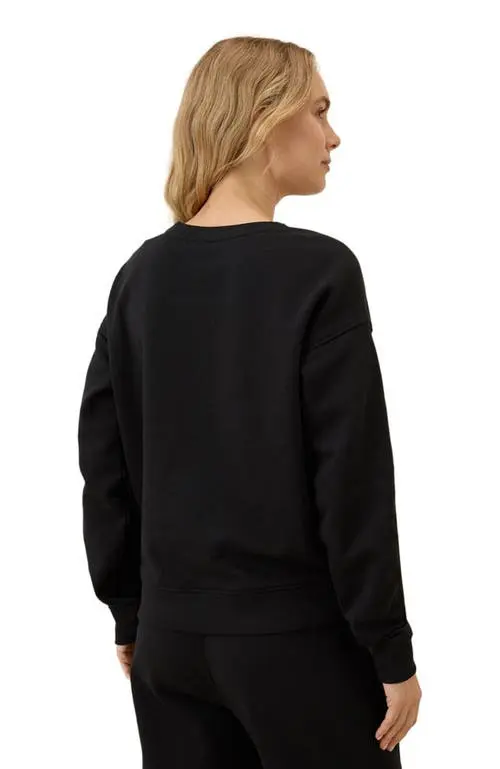 PACT Organic Brushed Fleece Crew Sweatshirt - Black