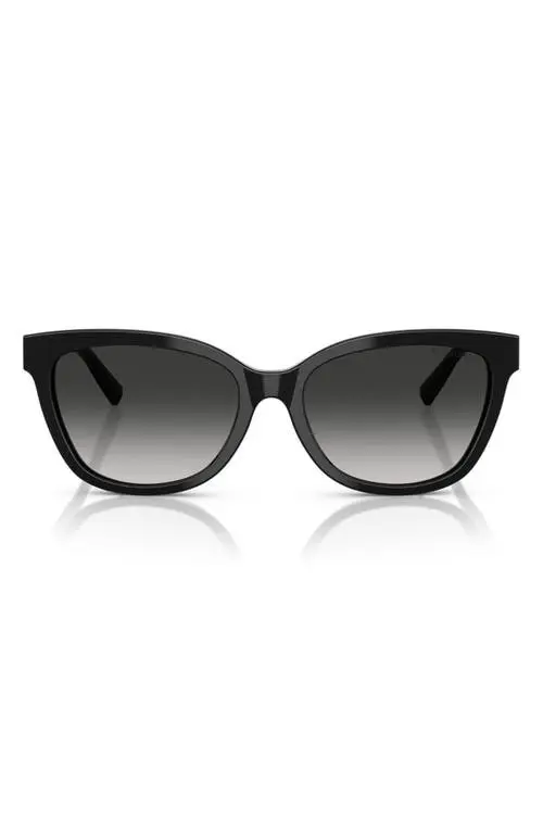Tiffany & Co. 55mm Cat Eye Sunglasses - Black/grey Gradient