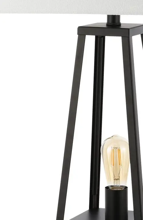 JONATHAN Y Waylon 28.5" Classic Industrial Iron Nightlight Led Table Lamp With Usb Charging Port