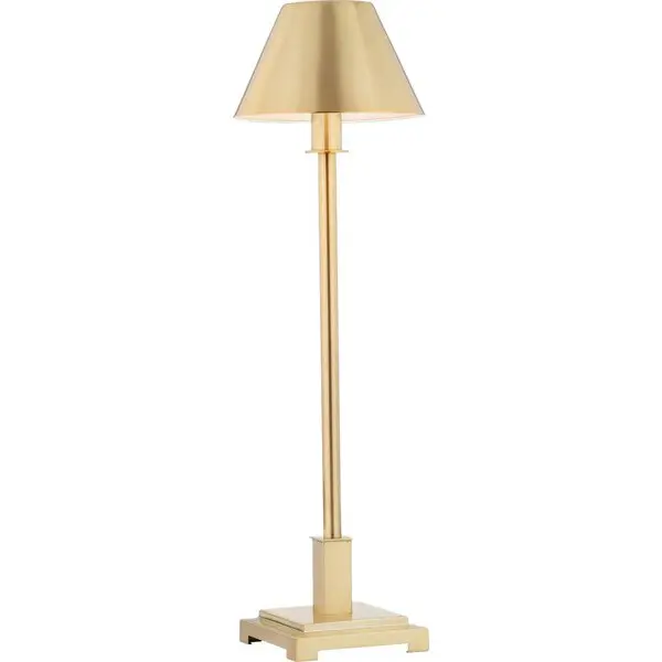 JONATHAN Y Roxy 26" Metal Shade Led Table Lamp - Brushed Brass Gold