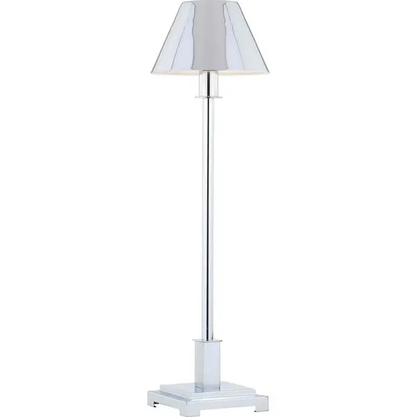 JONATHAN Y Roxy 26" Metal Shade Led Table Lamp - Chrome