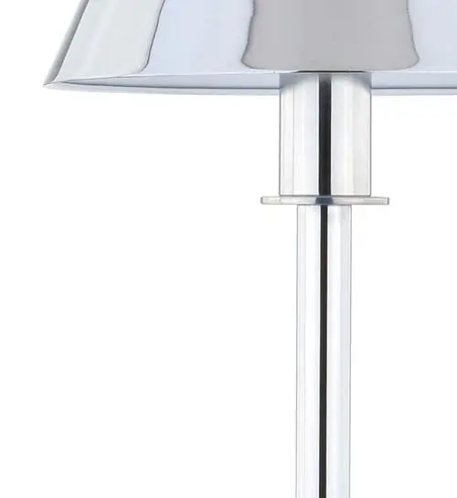 JONATHAN Y Roxy 26" Metal Shade Led Table Lamp - Chrome