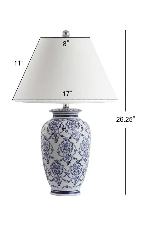 JONATHAN Y Juliana 26.25" Chinoiserie Ceramic Led Table Lamp