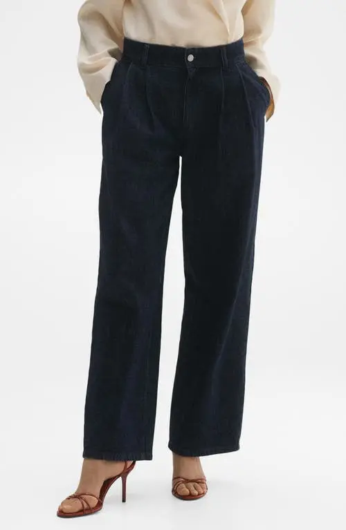 Mango Pleated High-waist Wide-leg Jeans