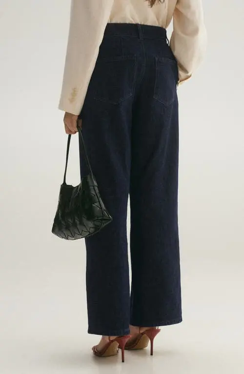 Mango Pleated High-waist Wide-leg Jeans