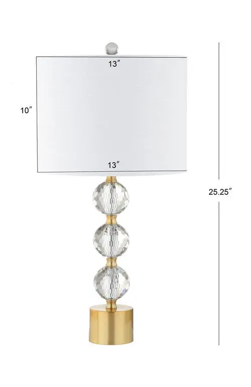 JONATHAN Y Ashley 25.25" Crystal Led Table Lamp