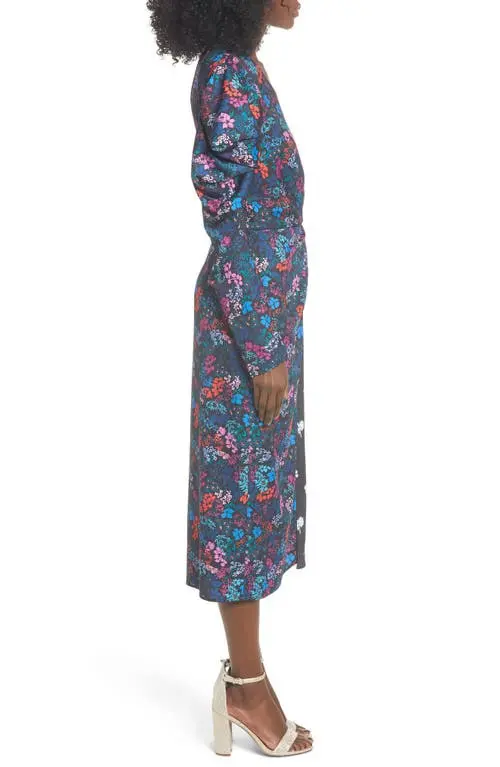 Topshop Grand Estate Mix Midi Dress