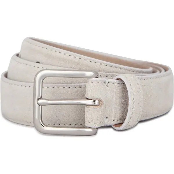 Vince Stitched Suede Belt - Horchata