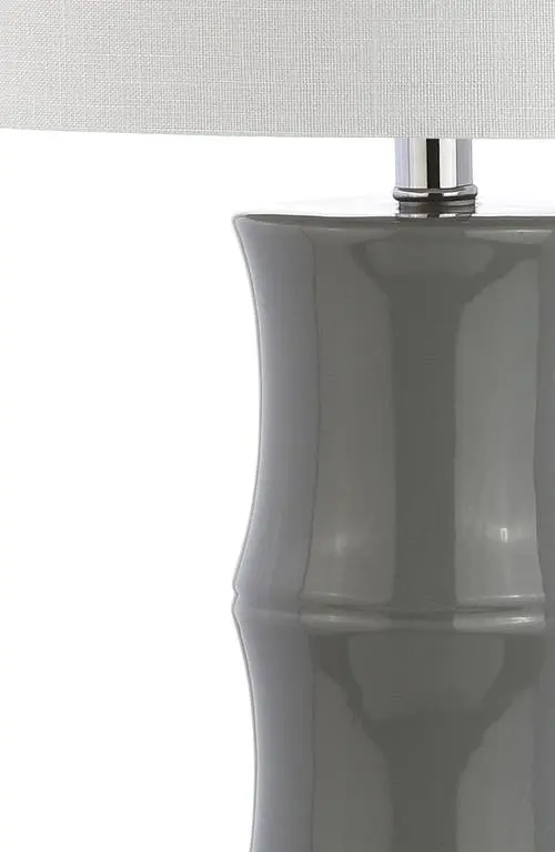 JONATHAN Y Tiki 26.5" Ceramic Led Table Lamp - Gray