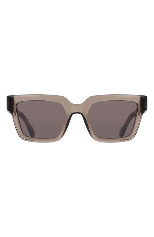 FERRAGAMO 52mm Square Sunglasses - Transparent Brown