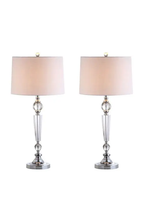 JONATHAN Y Emma 29.5" Crystal Led Table Lamp - Clear