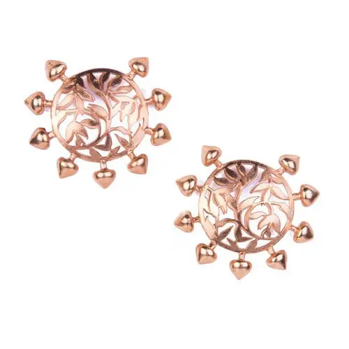 DHWANI BANSAL Enaaz Stud Earrings - Antique Gold Plated