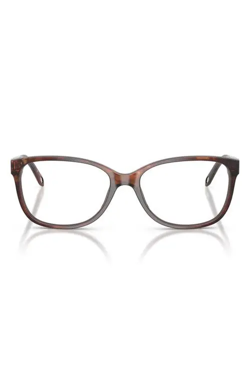 Tiffany & Co. 52mm Square Eyeglasses - Spotted Brown/ Demo Lens