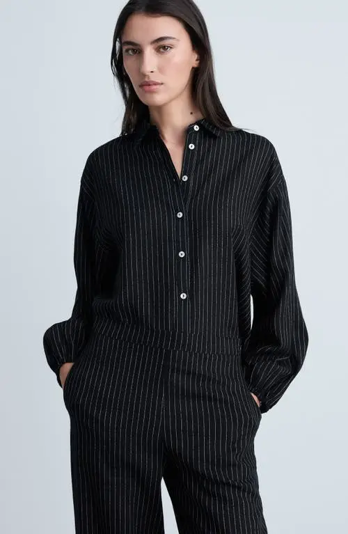 Mango Pinstripe Straight Leg Pants