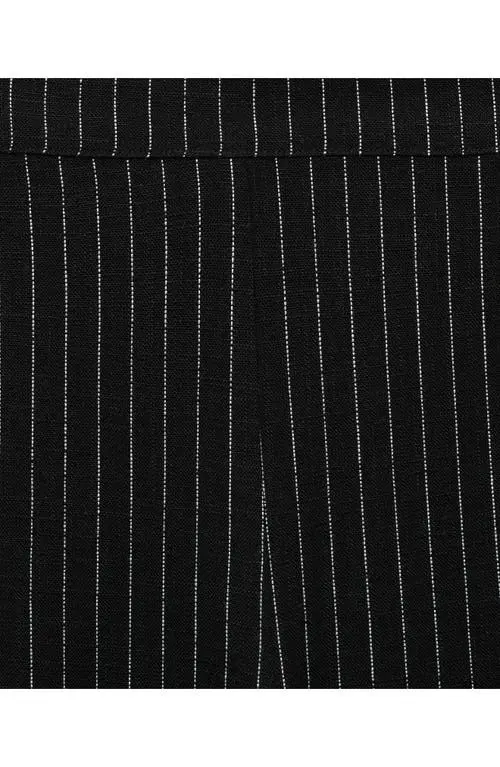 Mango Pinstripe Straight Leg Pants