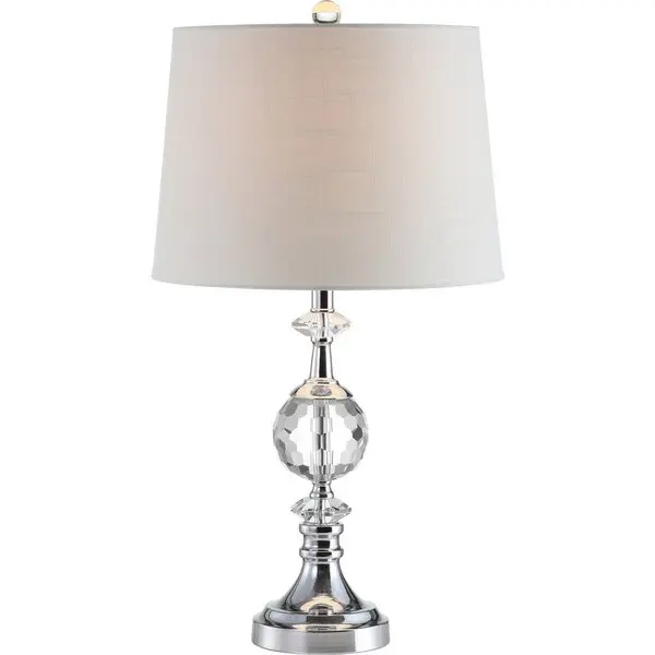 JONATHAN Y Channing 25.5" Led Crystal/metal Table Lamp - Clear/chrome