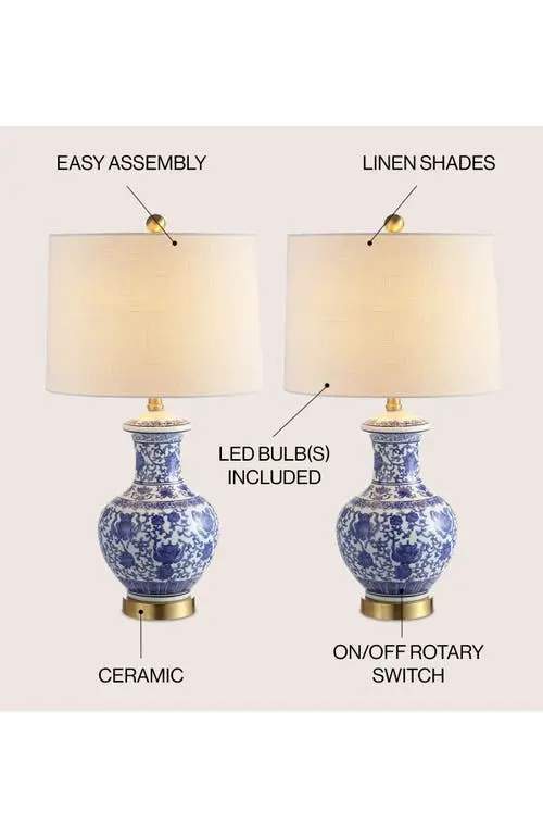 JONATHAN Y Jennifer 25.25" Ceramic/metal Led Table Lamp