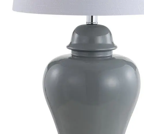 JONATHAN Y Winnie 27" Ceramic Urn Led Table Lamp - Gray