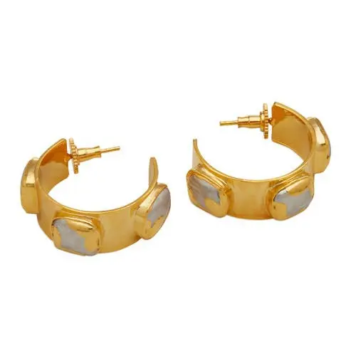 DHWANI BANSAL Lune Hoop Earrings