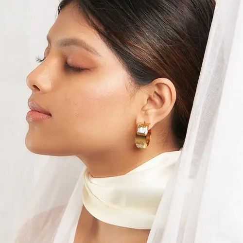DHWANI BANSAL Lune Hoop Earrings