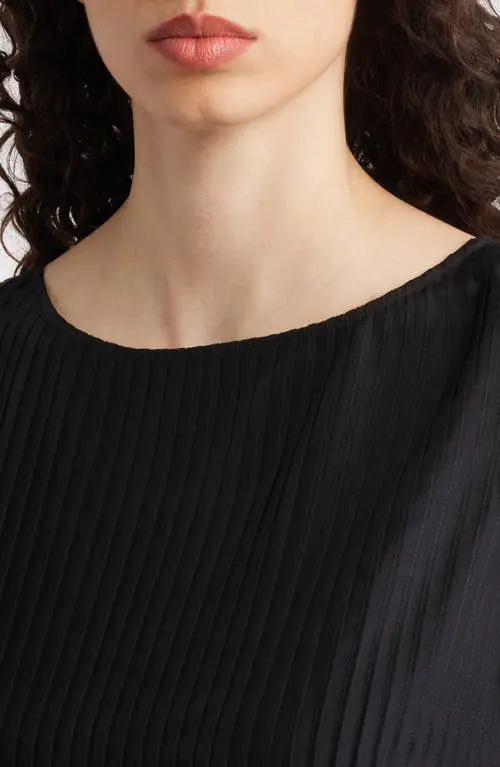 Eileen Fisher Pleated Silk Top