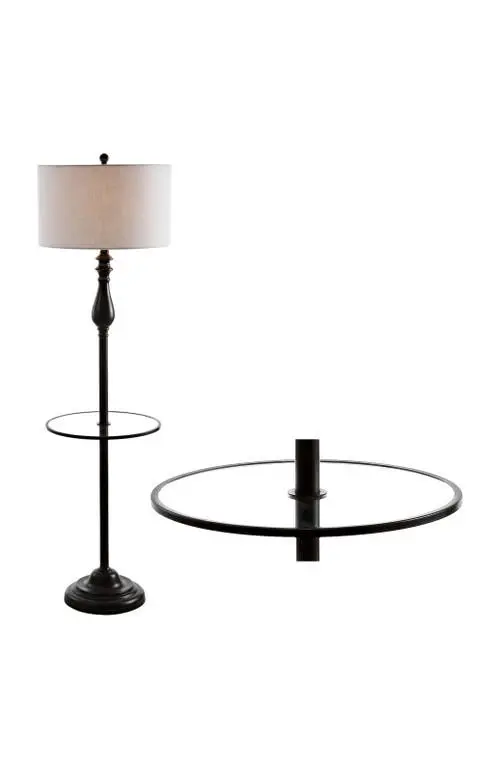 JONATHAN Y Laine 60" Metal/glass Led Side Table And Floor Lamp - Oil Rubbed Bronze