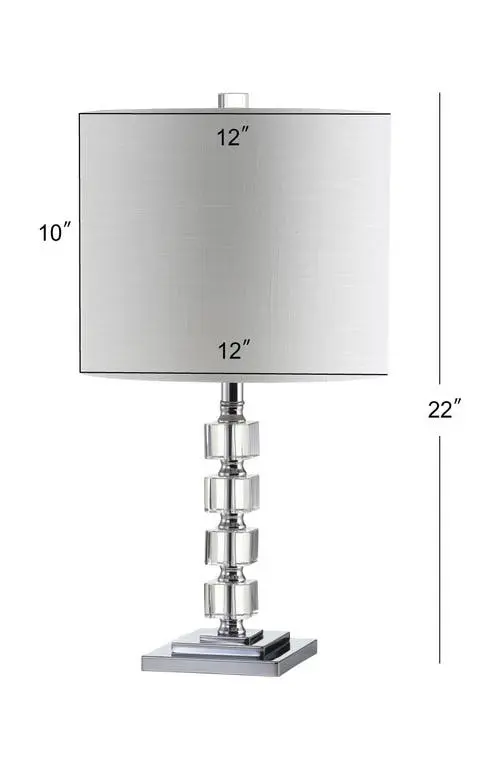 JONATHAN Y Barnard 22" Led Crystal/metal Table Lamp