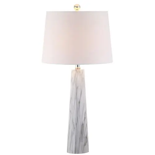 JONATHAN Y Bradley 29" Resin Led Table Lamp - White/black