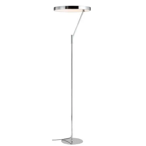 JONATHAN Y Owen 66.7" Integrated Led Metal Floor Lamp - Chrome