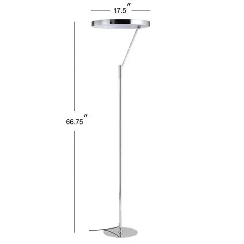 JONATHAN Y Owen 66.7" Integrated Led Metal Floor Lamp - Chrome