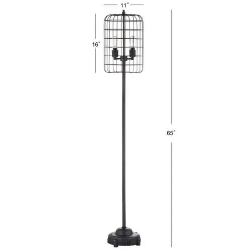 JONATHAN Y Odette 65" Industrial Metal Floor Lamp