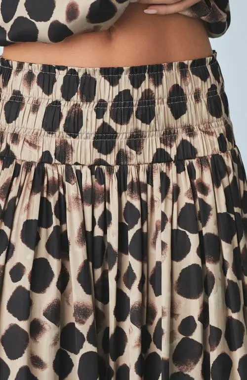 NEXT Satin Printed Pleat Maxi Skirt