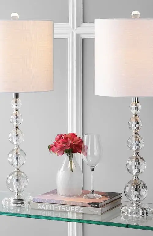 JONATHAN Y Nala 28.5" Crystal Led Table Lamp