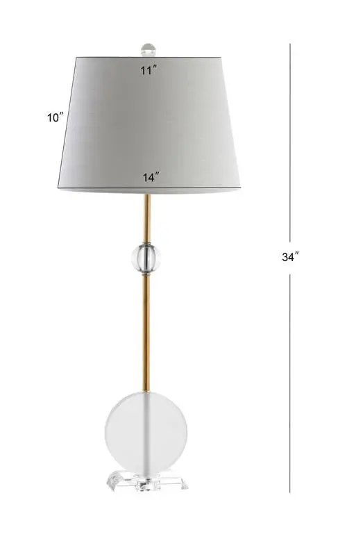 JONATHAN Y Spencer 34" Crystal/metal Led Table Lamp