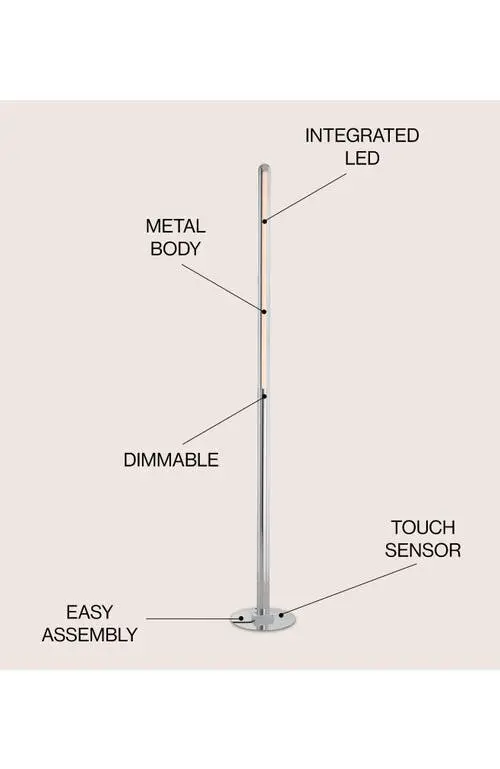 JONATHAN Y Roxanna 68" Integrated Led Metal Floor Lamp