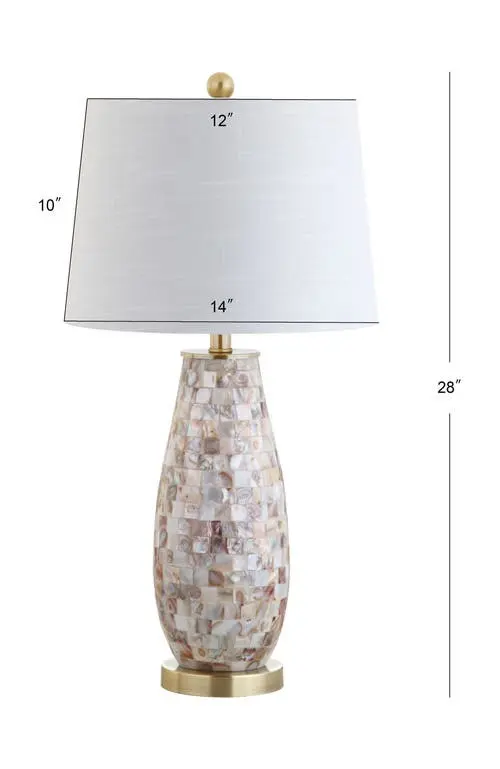 JONATHAN Y Jocelyn 28" Seashell Led Table Lamp
