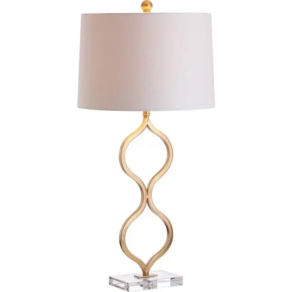 JONATHAN Y Levi 31.5" Metal/crystal Led Table Lamp - Gold