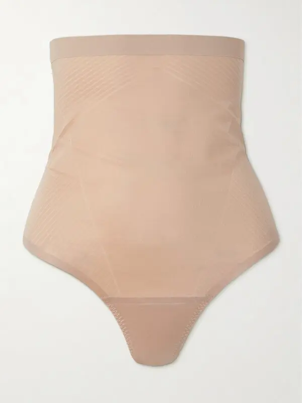 Spanx Spanxshape Invisible High-waisted Thong - Neutrals