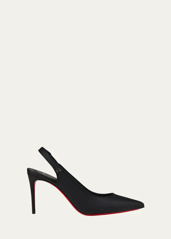 CHRISTIAN LOUBOUTIN 85mm Sporty Kate Leather Slingback Pumps