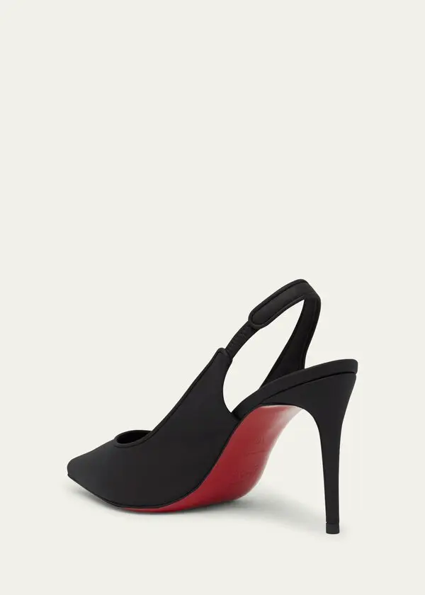 CHRISTIAN LOUBOUTIN 85mm Sporty Kate Leather Slingback Pumps