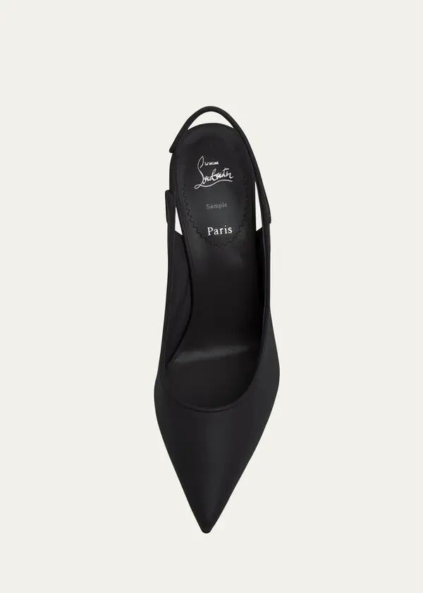 CHRISTIAN LOUBOUTIN 85mm Sporty Kate Leather Slingback Pumps