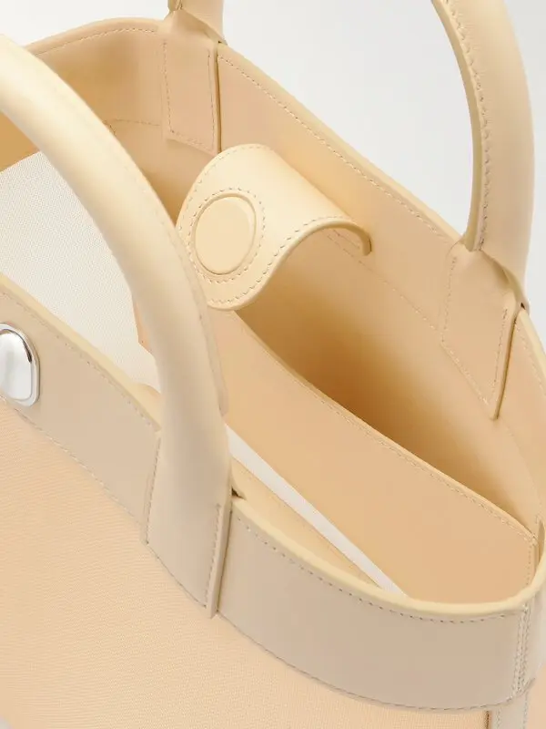 Savette Tondo Leather-trimmed Mesh Tote