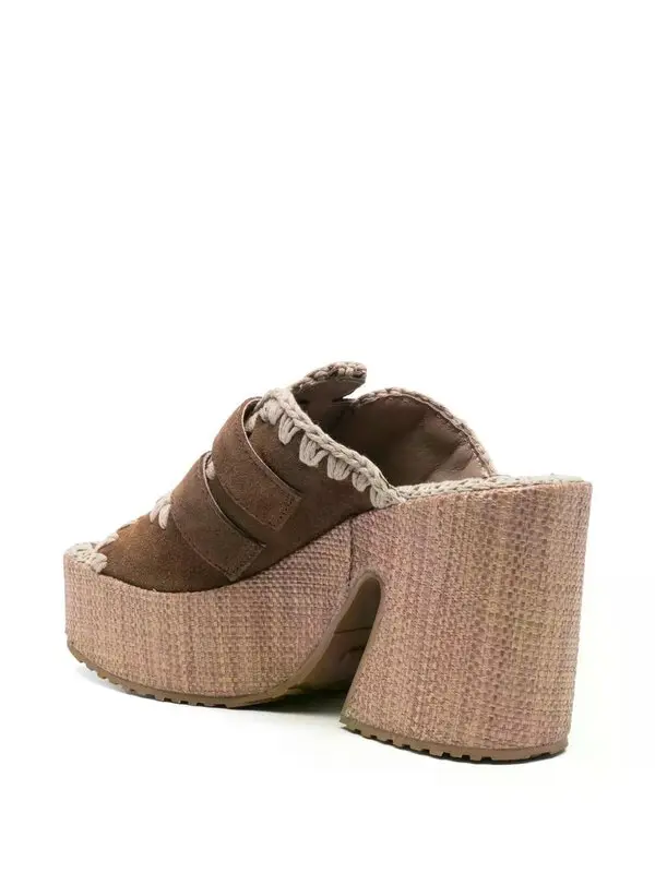 Mou Decorative-stitching Sandals
